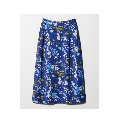 1h可退 日本直邮UNITED ARROWS 缎面茧型印花半身裙--针织