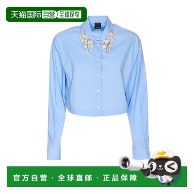 香港直邮PINKO 女士衬衫 105620A2EUE82 AW2025 蓝色