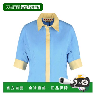 香港直邮MARNI 女士衬衫 CAMA0674QSUTC22300B31 SS2026 蓝色短袖