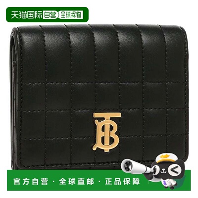 日本直邮 BURBERRY 女士双折紧凑型钱包 [8062372 A7527] 黑色
