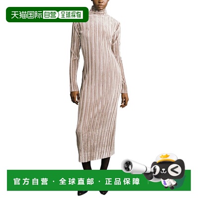 自营Sabina Musayev格子中长款连衣裙-棕色 美国奥莱直发