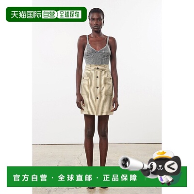 自营 Mara Hoffman Lici 迷你裙 - 白色 美国奥莱直发半身裙a字裙