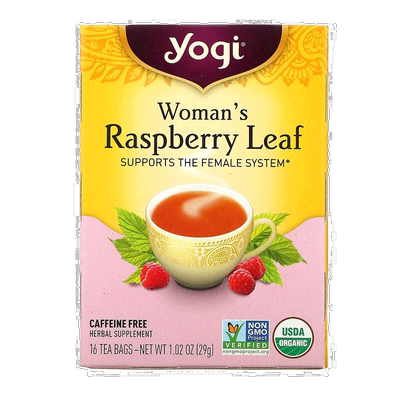 香港直发Yogi Tea女性健康幫助树莓叶茶无咖啡萃取16包29g茶包