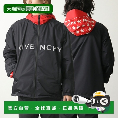 日本直邮纪梵希男士Logo尼龙星形印花连帽夹克 BM01131YEJ 403