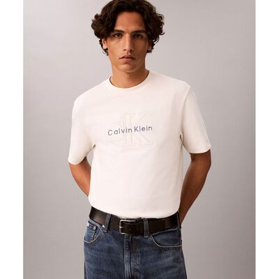 1h可退 日本直邮Calvin Klein 男士 纯棉短袖T恤 品牌立体字母Log