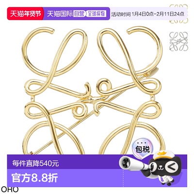 日本直邮LOEWE Anagram 罗意威胸针11125 020