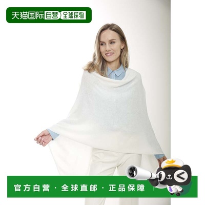 自营in2Cashmere Long Elegant Poncho Top - white 美国奥莱直发
