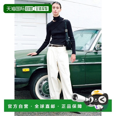 韩国直邮LOEUVRE 女士女装休闲裤 One-Tucked Cotton Wide Pants S