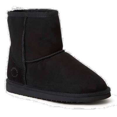 自营Fireside By Dearfoams 女式 Rosebery 6 英寸剪羊毛靴 - 黑