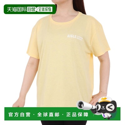 日本直邮AIGLE 女士圆领带logo短袖T恤[内搭] ZTFAV75003