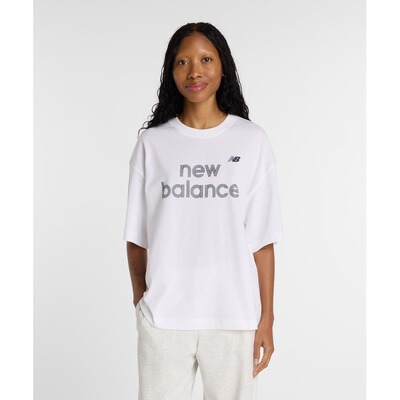 1h可退 日本直邮New Balance女装复古运动风宽松纯棉T恤 WT61L713