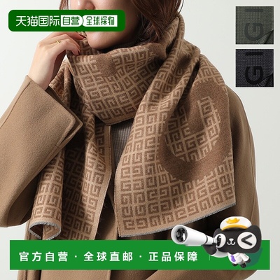 日本直邮GIVENCHY 围巾 J6261 女士徽标真丝混纺披肩 4G 颜色