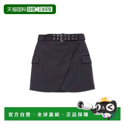 香港直邮GANNI 女士半身裙 W07116207252 AW2025 灰色 Short skir