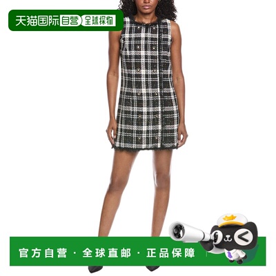 自营Walter Baker Marie Tweed Mini Dress - black 美国奥莱直发