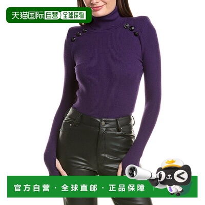 自营l'agenceL’AGENCE Reeves Button Detail Turtleneck - blac