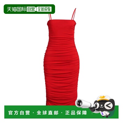 香港直邮潮奢 Pinko 品高 女士 中长连衣裙 red红色 舒适时尚