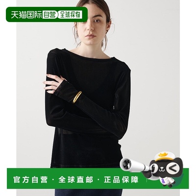 1h可退 日本直邮Drawing Numbers 女装 仿丝绒质感 透感长袖T恤