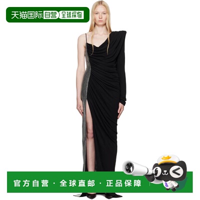 1h可退 香港直邮潮奢 Balmain 巴尔曼 女士 黑色 Draped Asymmetr
