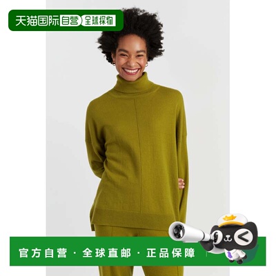 自营chinti & parkerOlive Wool-Cashmere Relaxed Rollneck Swea
