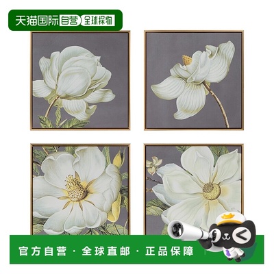 自营 A&B Home Set of 4 Blooming Florals Framed Wall Art Piec