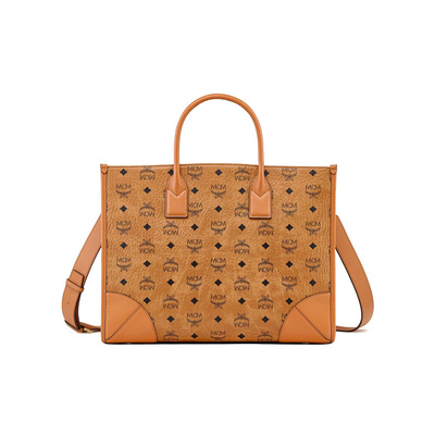 香港直邮MCM 女士手提包 MWTESBO06CO AW2024 棕色 Munchen Viset