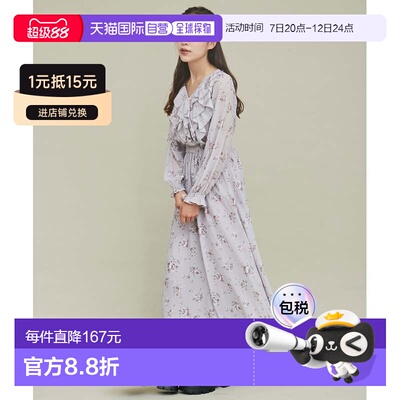 日本直邮31 Sons de mode 蓬松荷叶边花卉印花连衣裙 [315060EW01
