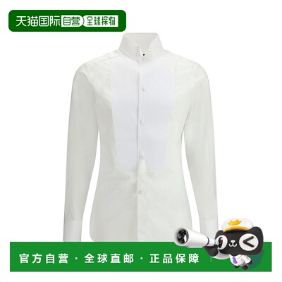 自营Tom Ford Cotton Dress Men's Shirt - white 美国奥莱直发