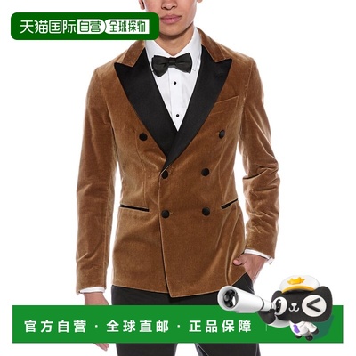 自营BOSS Hugo Boss Slim Fit Velvet Suit Jacket - brown 美国