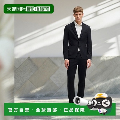 自营 bossSlim-fit shirt in micro-structured performance-stre