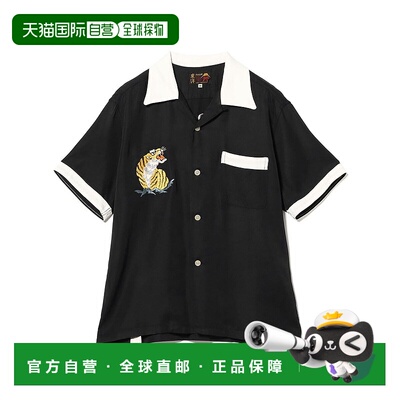 1h可退 日本直邮テーラー東洋男士夏季轻盈刺绣保龄球衬衫 110116