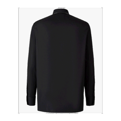 香港直邮GIVENCHY 男士衬衫 BM60X714M6001 黑色 长袖衬衫
