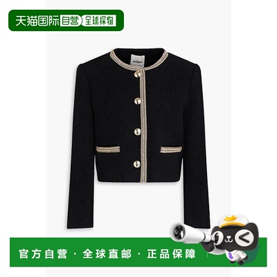 1h可退 香港直邮Sandro 女士 精饰毛圈花呢夹克 SFPVE01071BLACK