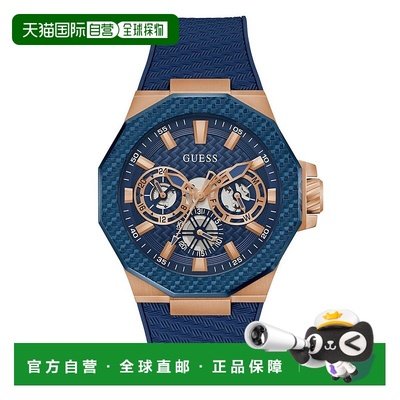 自营Guess男式Indy蓝色表盘手表-蓝色 美国奥莱直发