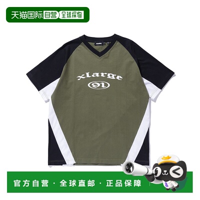 1h可退 日本直邮XLARGE 男女同款 原创40/2平纹半袖T恤 圆领街拍