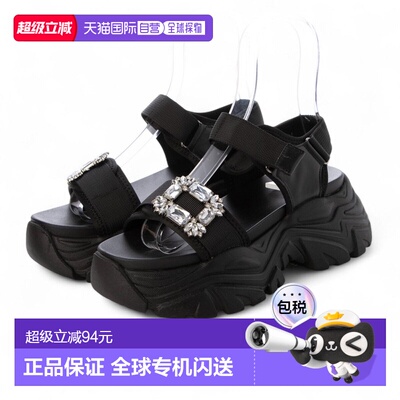 日本直邮LoveHunter 宝石搭扣厚底运动凉鞋 / 1683（黑色）