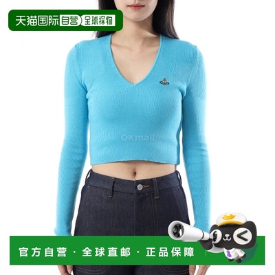 韩国直邮Vivienne Westwood BEA 系列 2024秋冬 V领短款针织衫