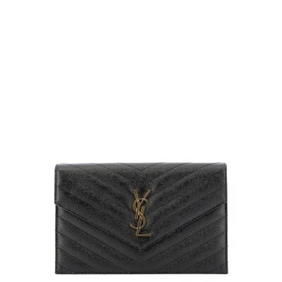 SAINT LAURENT 女士手拿包 393953BOW011000 CO 黑色