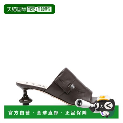 香港直邮LOEWE 女士高跟鞋 LFW1465X018805 AW2025 棕色凉鞋