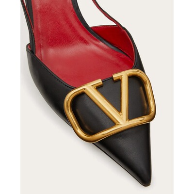 VALENTINO 女士高跟鞋 UW2S0R01DSH0NO CO 黑色 VLOGO 高跟凉鞋