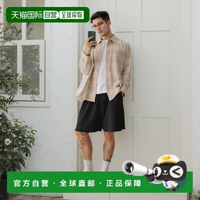 1h可退 香港直邮潮奢 zegna 杰尼亚 男士 格纹棉质法兰绒衬衫 UEX