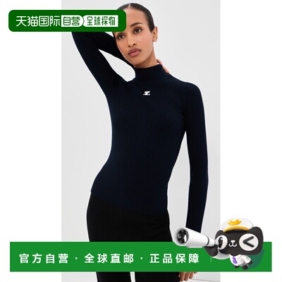 香港直邮Courreges 女士 Reedition 针织毛衣 blue蓝色 舒适时尚