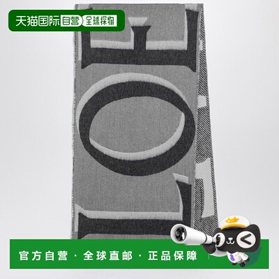 1h可退 香港直邮LOEWE 罗意威 女士 灰色羊毛羊绒围巾 FSA4SS1W13