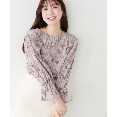 1h可退 日本直邮natural couture女装玛乔丽卡褶皱衬衫 036104009
