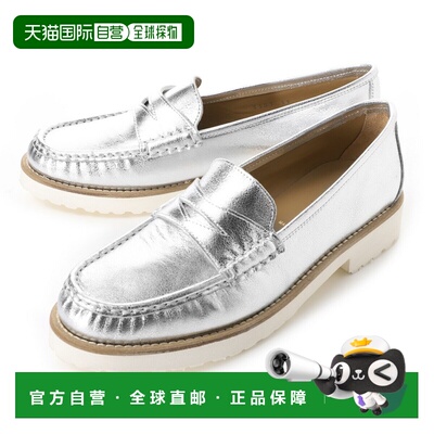 日本直邮Pascucci Zoe 3307 Creta Plata 乐福鞋 银色 硬币乐福鞋