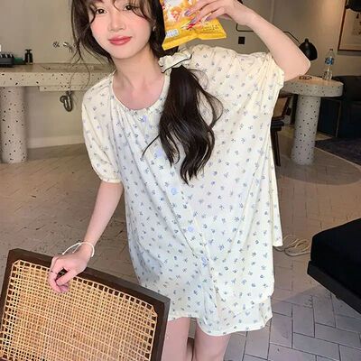 Floral Sleepwear Women Pajama Sets Pijama Shorts Suit Home S