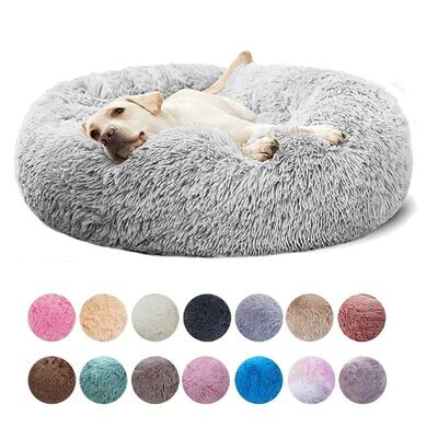 Super Soft Pet Cat Bed Plush Full Size Washable Calm Bed Don