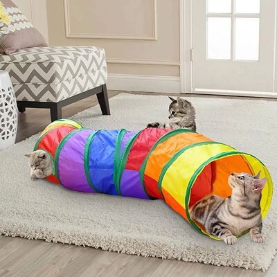 Cat Tunnel Tube Foldable Cat Toys Kitty Training Interactive