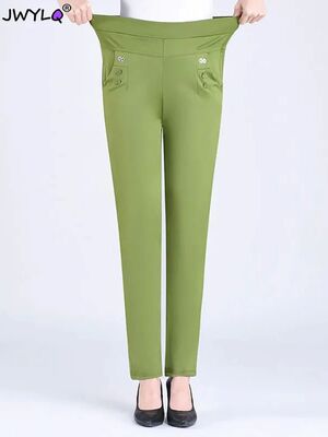 Candy Colors Stretch Classic Baggy Pants Women New Summer Th