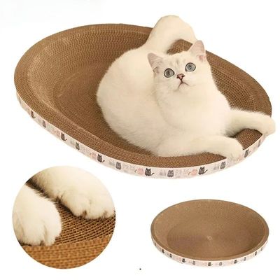 Corrugated Cat Scratcher Cat Scrapers Round Oval Grinding Cl