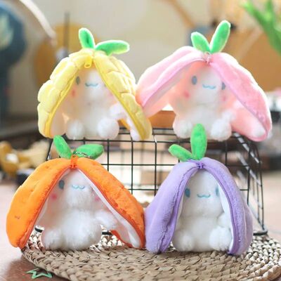 Funny Joy Kawaii Fruit Bunny Plush Toy Cute Carrot Strawberr